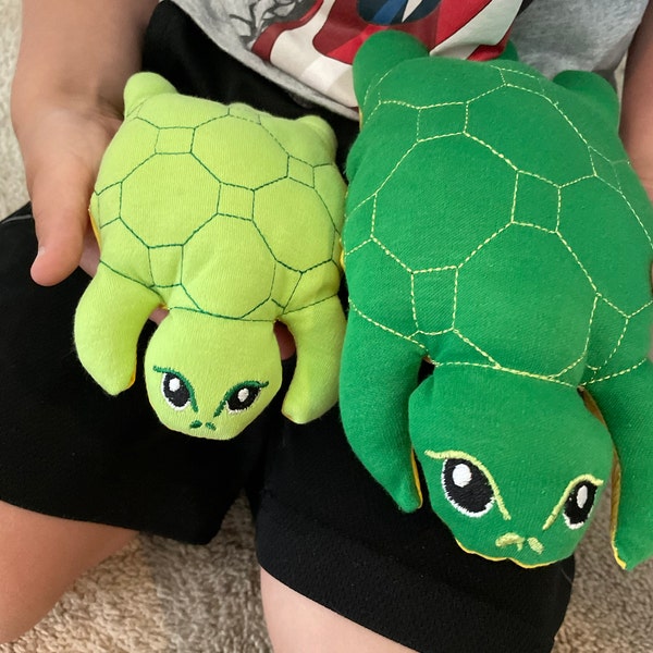 In the Hoop Turtle Bean Bag Embroidery Machine Design Set - Etsy