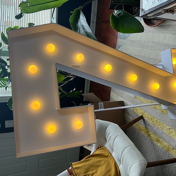 4FT DIY Light up Marquee Number Kit | Birthday Anniversary Decor - Etsy