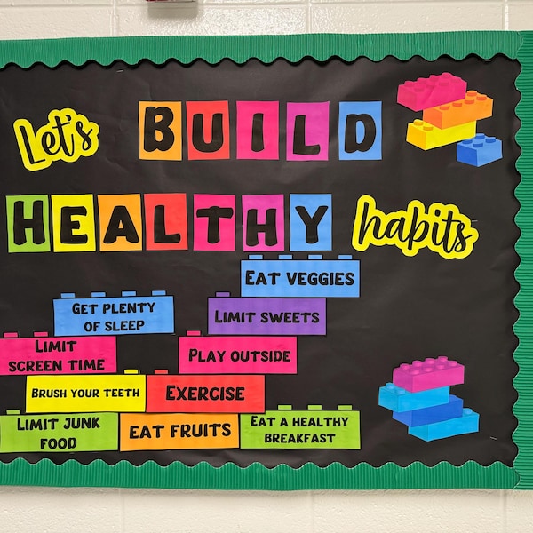 Spring Health Habits Bulletin Board/door Decor Kit for Nurses' Office ...
