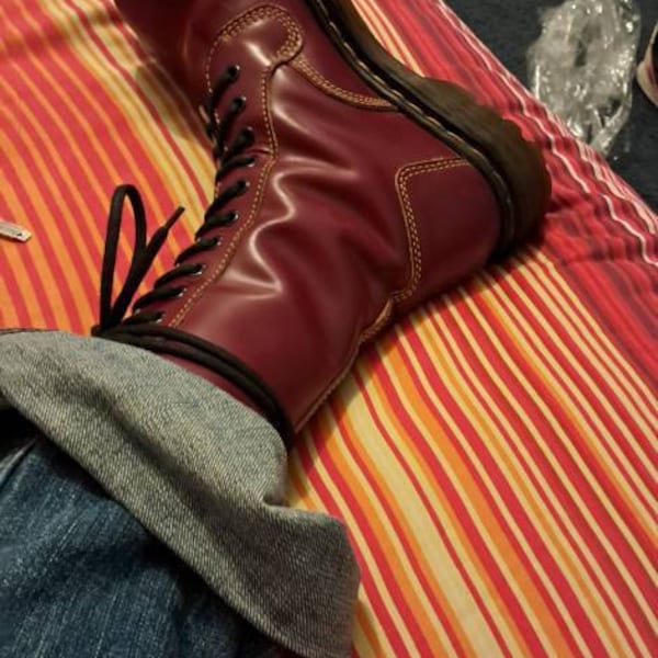 Dr Martens 1460 8 Eye Union Jack Anarchy Red White Ankle Boots UK 8 EU ...