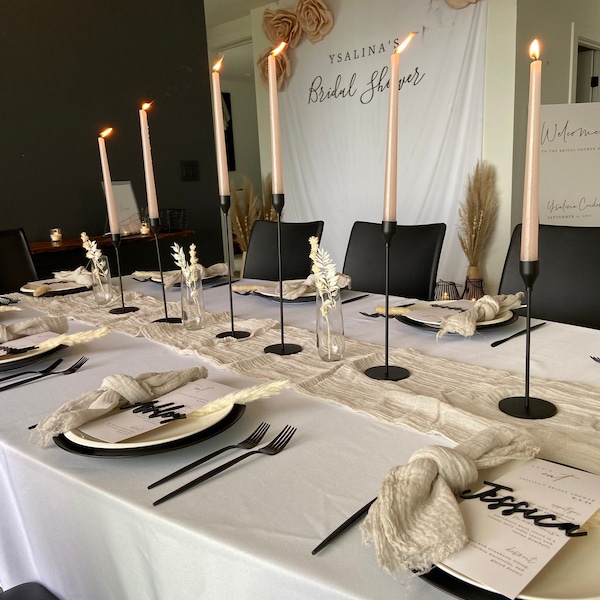 1-3-12pc Sandstone/blush/ Taper Candles/ 10"/ Centerpieces/ Vases ...