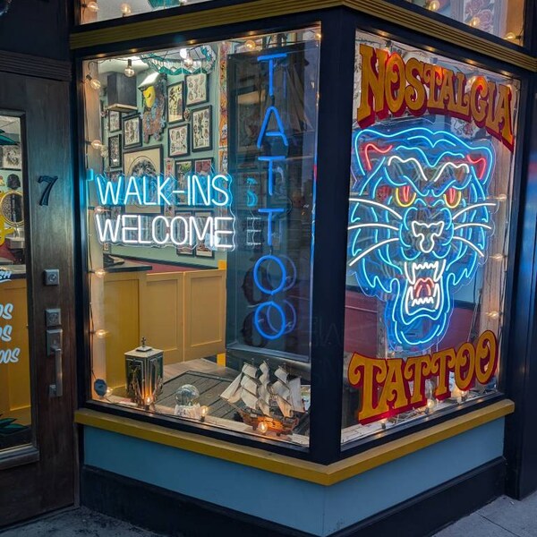 Walk-ins Welcome Sign, Walk-in Sign Decor, Neon Business Sign, Open ...