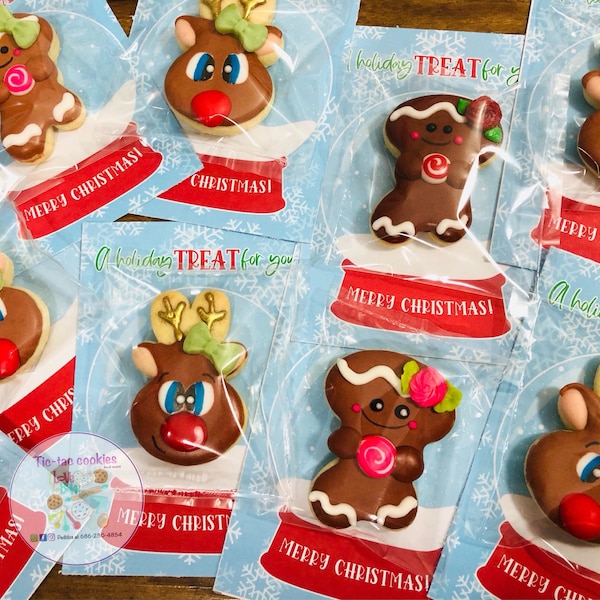 Instant Download Christmas Snow Globe Mini Cookie Card Printable, Merry ...