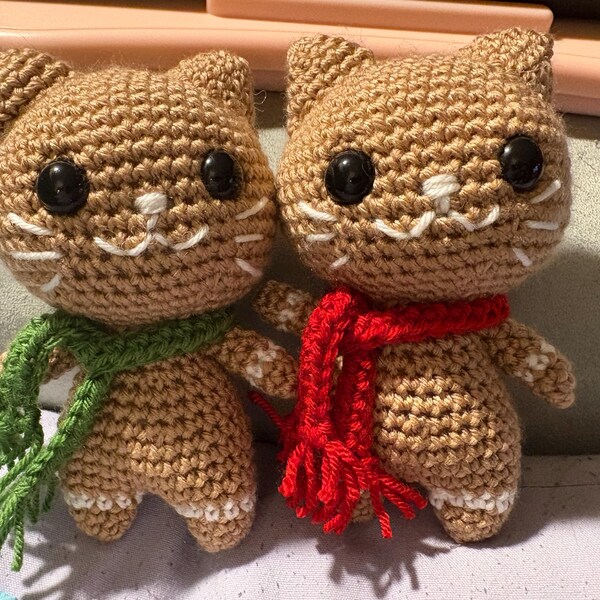 Crochet Pattern - Gingerbread Cats - Christmas - Holidays - Etsy