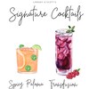Printable Signature Cocktails Sign Editable Signature - Etsy