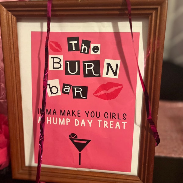 Mean Girls Party Sign - the Carb Bar | Instant Download | Funny ...
