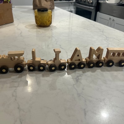 Personalized Train Name With Magnets Christmas Gift Toddler Wooden Toy ...