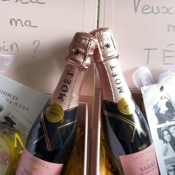 Personalised Moet and Chandon Imperial Rose Gold Bottle Label Happy ...