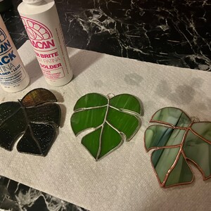 MINI Monstera Stained Glass Pattern - PDF Digital Download - Etsy