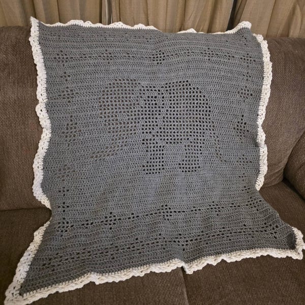 Filet Elephant Blanket Crochet Pattern - the Lavender Chair - *PDF FILE ...