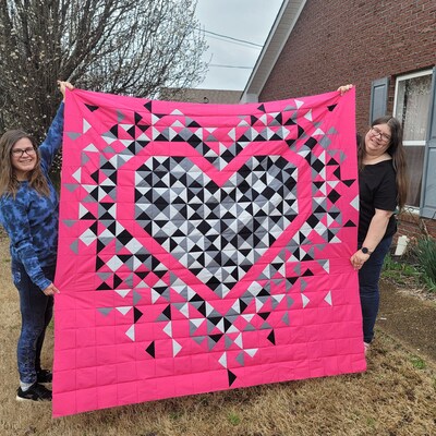 PDF Exploding Heart Quilt Pattern Digital Download by Slice of Pi ...