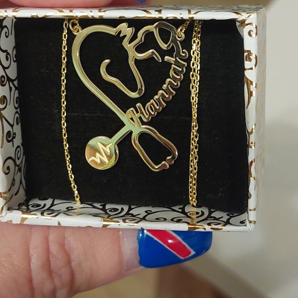 Carrie Script Name Necklace, Personalized Carrie Font Nameplate, 14K ...