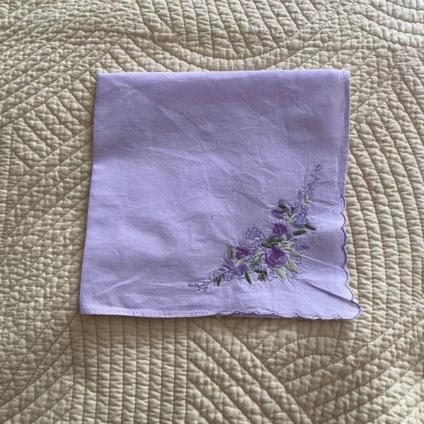 Set of 6 Embroidered Pastel Colored Handkerchiefs; 14" Size - Etsy