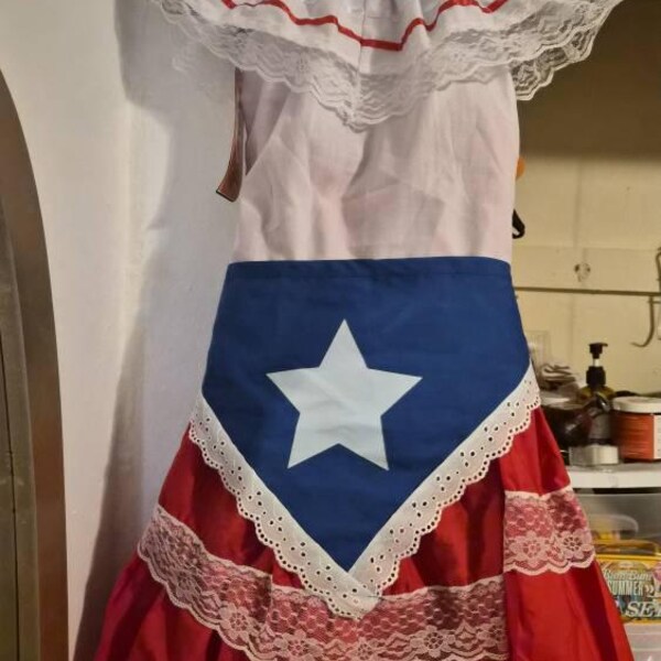 Puerto Rican Dress Costume: Child & Women Bomba Y Plena Outfit (3PC) - Etsy
