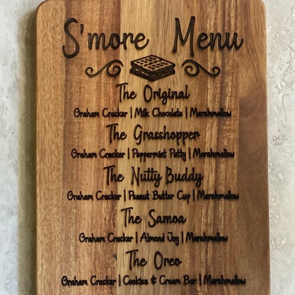 Smore Menu - Etsy