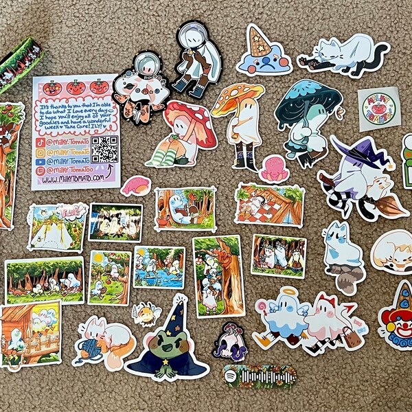 Tiny Ghost Art Waterproof Stickers! V2 - Etsy