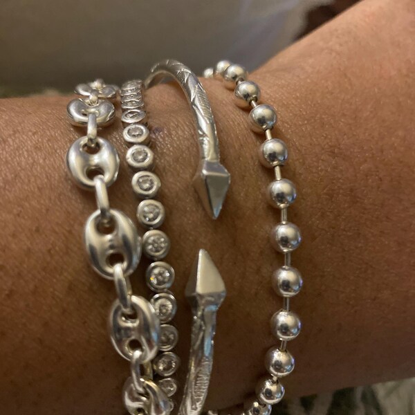 Fist .925 Sterling Silver West Indian Bangles, Bangle Set, Caribbean ...