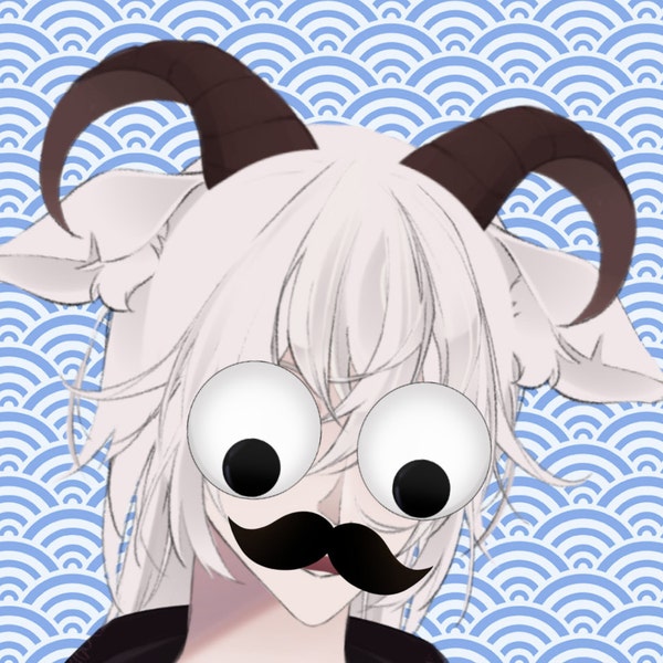 HQ Cowboy Mask Vtuber Asset, Vtuber Cool Accessory, Un-rigged Vtuber ...