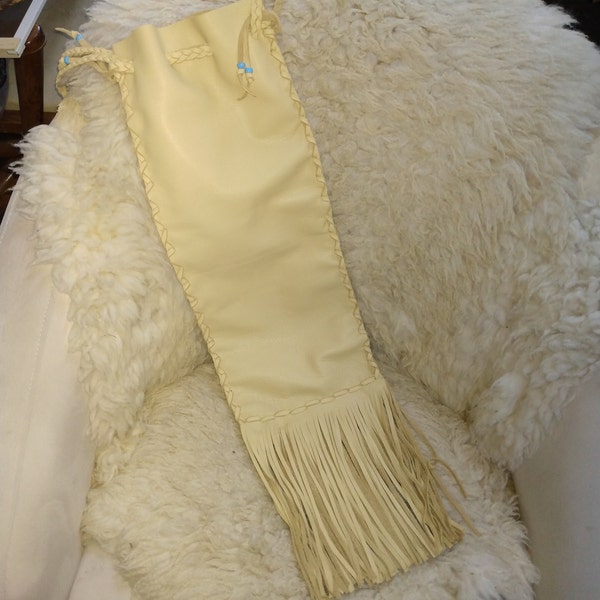 Fringed Leather Pipe Bag , Leather Pipe Bag , Pipe Bag , Chanupa Bag - Etsy