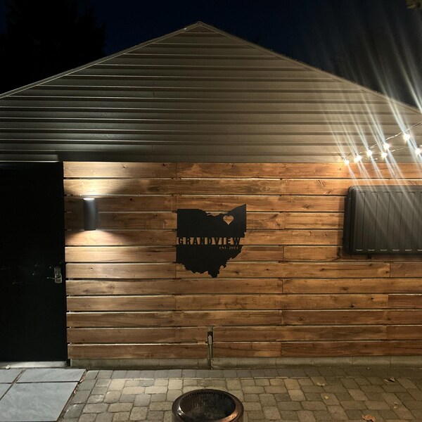 Custom Michigan Map Metal Wall Art LED Lights Personalized Michigan ...