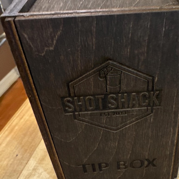 Personalized Wooden Tipping Box, Restaurant Tip Box, Custom Money Box ...