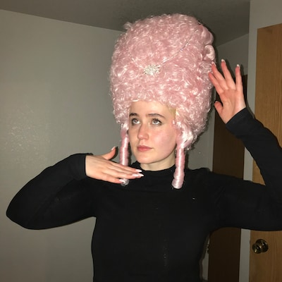 Marie Antoinette Wig, Pink Rococo Style Wig, Pink Marie Antoinette Wig ...