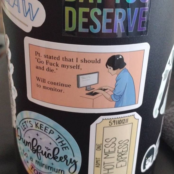 Nurses Week Gift, Nursing Student, ICU, ED, Nurse Meme Sticker, Med ...