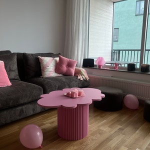 Coffee Table Funky Table Fluted Legs Table Cloud Shaped Table Colorful ...