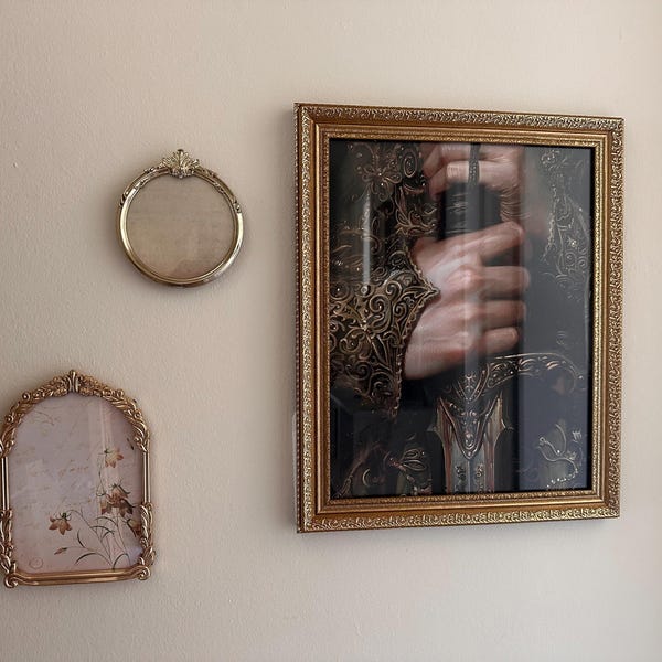 Large Book Dragon Painting, Art Print Poster, Gothic, Fantasy Wall ...