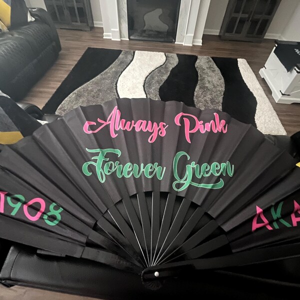 AKA Always Pink Clack Hand Fan | Pinkies and Pearls | Alpha Kappa Alpha ...