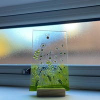 Toadstool Candle Screen, Autumnal Tealight Screen, Autumn Decor, Fused ...