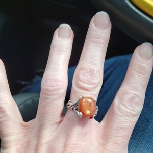 Purple Fire Opal Statement Ring See Colorful Fire on Video | Etsy