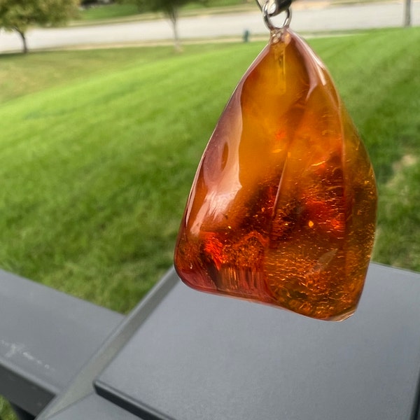 Stunning Natural Honey Amber With Fossil Inclusions, Natural Baltic ...