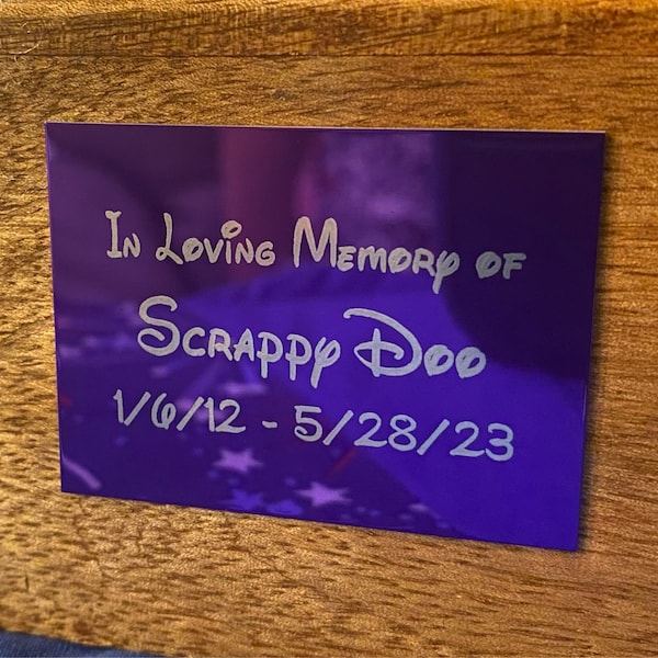 1 X 3 Metal Engraved Name Plate Custom Laser Engraving Personalized 1x3 ...