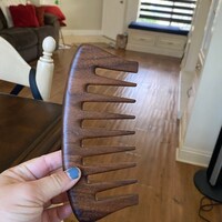 Witches Comb :) - Wide Tooth Curly Hair Walnut Comb - Handmade Comb ...