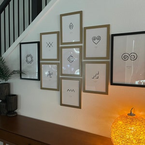 Set of 9 Hmong Symbols | Hmong Art, Printable Art, Hmong Wall Art ...