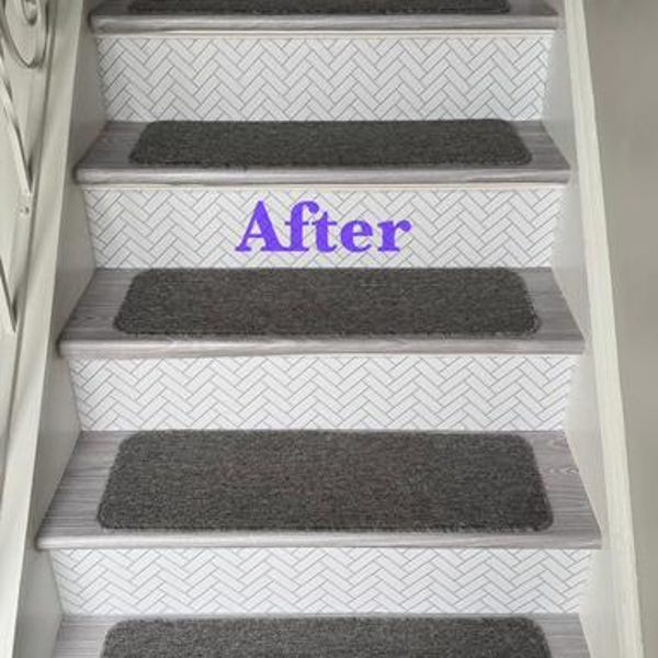 Stair Riser Decals Peel and Stick Removable Stickers Black Stripes ...