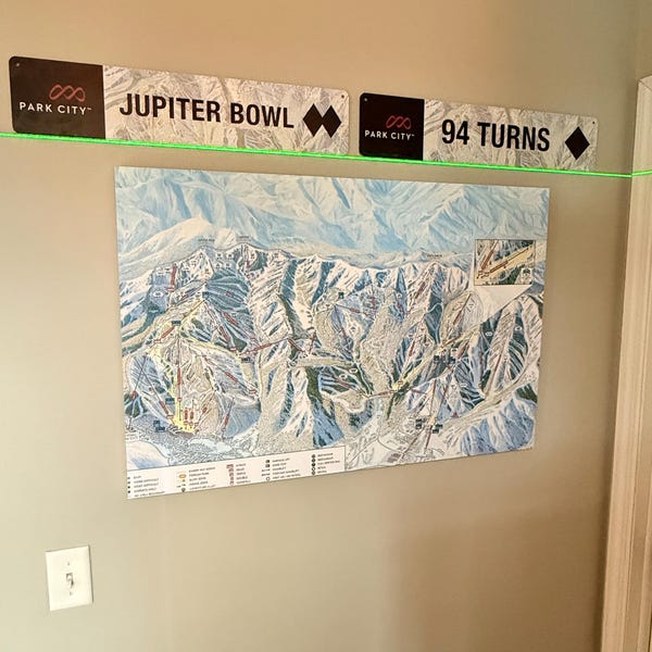 Breckenridge Resort Ski Trail Map 3-D Canvas Poster Breck Colorado - Etsy