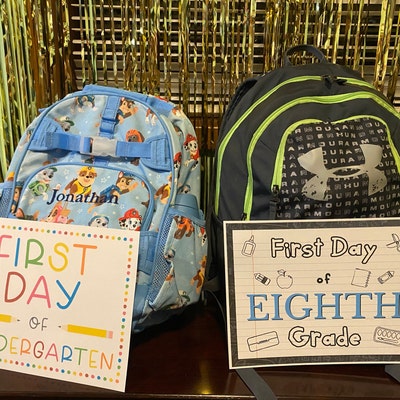 PRINTABLE First Day of Kindergarten Sign Instant Download Colorful Back ...