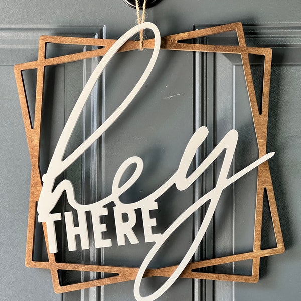 Front Door Sign, Hey There Sign, Front Door Decor, Housewarming Gift ...