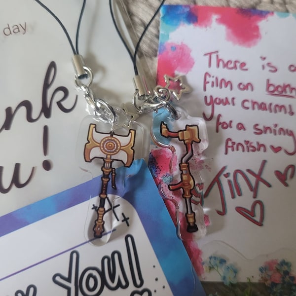 Arcane Jayce Hammer Acrylic Charm! (butterfly Jayvik) [pre-order!] - Etsy