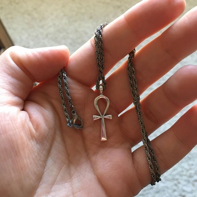 Sterling Silver Ankh SMALL pendant Only or Necklace - Etsy