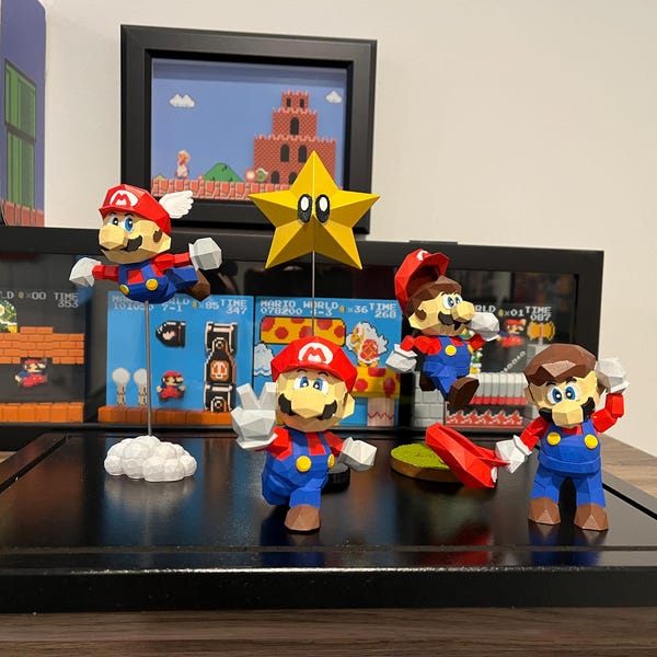 SUPER MARIO 64 I 01 Mario (D) Figure (mid Size) [SM64] (1996) - Etsy