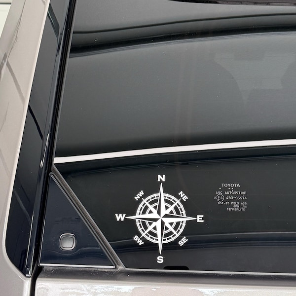 Nautical Compass Car Window Decal , Compass Decal, Nautical Compass ...