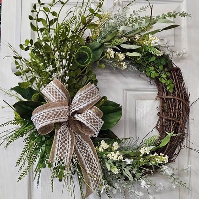 Red Velvet Magnolia Spray 21h X 11 Dia, Glitter Pick Spray for Wreaths ...