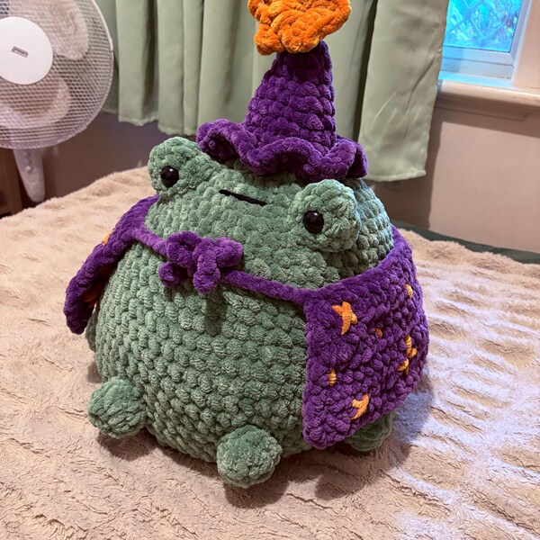 Jumbo Wizard Frog Crochet Pattern / Chunky Crochet Wizard Mage / US PDF ...