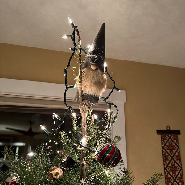 Gnome Christmas Tree Topper, Tree Topper, Felt Tree Topper - Etsy