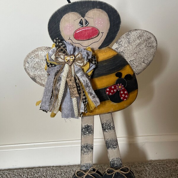 E-PATTERN Mini Critter Stick Leg Bumble Bee Wood Craft DIY Pattern Pdf ...