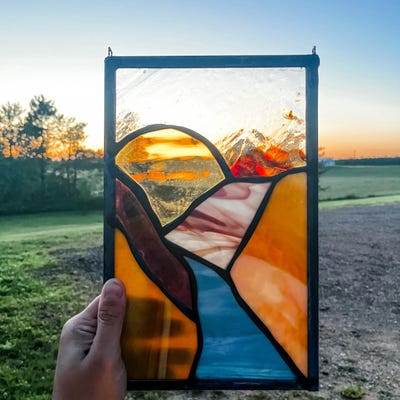 Rose Pattern Stained Glass Pattern DIY Stained Glass Pattern Pdf Flower ...