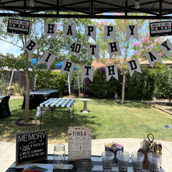 BEST OF 1986 - 40th Birthday Banner 1986 Banner 1986 Party Decorations ...